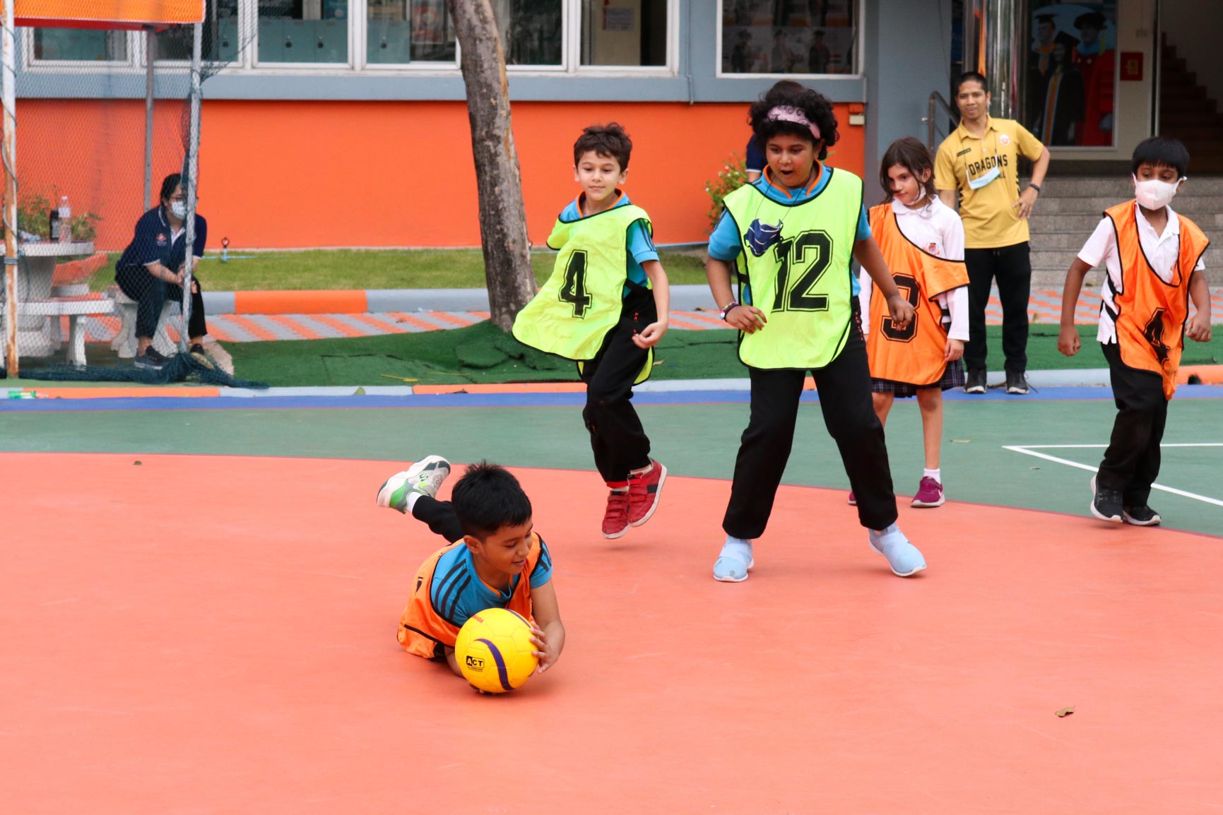 Grade 3 Football Match During PE Class - Pan-Asia International School