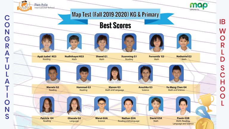 MAP TEST ACHIEVERS - Pan-Asia International School